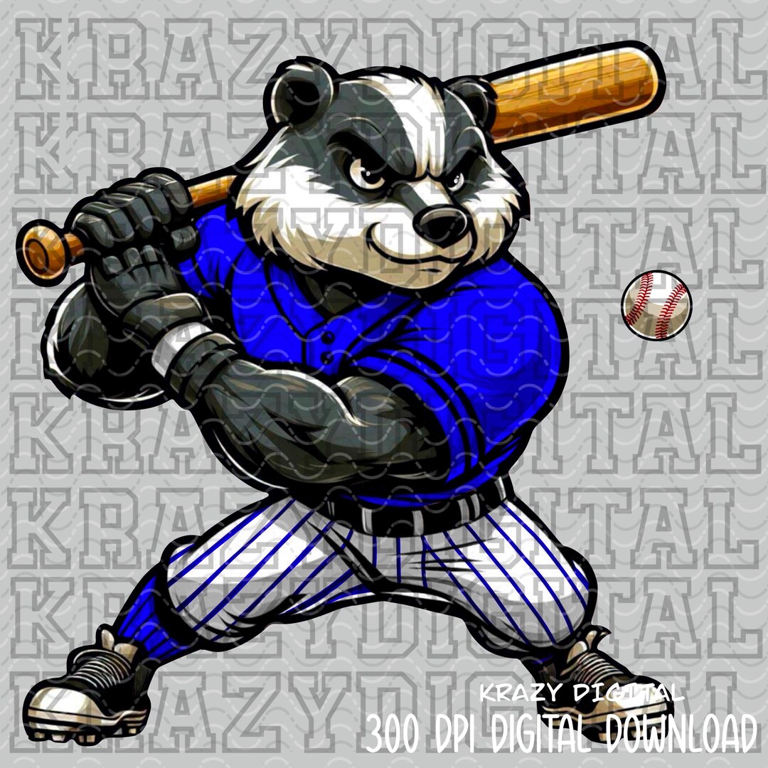Badgers Blue Baseball PNG, Badgers Boy Baseball Mascot, Badgers ...