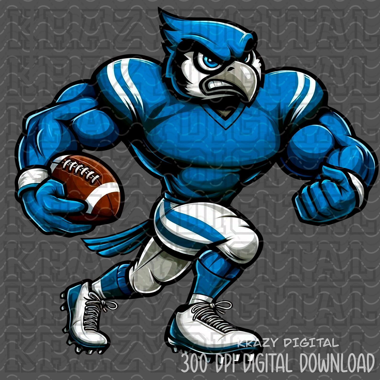 Bluejay Football Mascot PNG, Strong Blue Bird Sports File, Bluejay ...