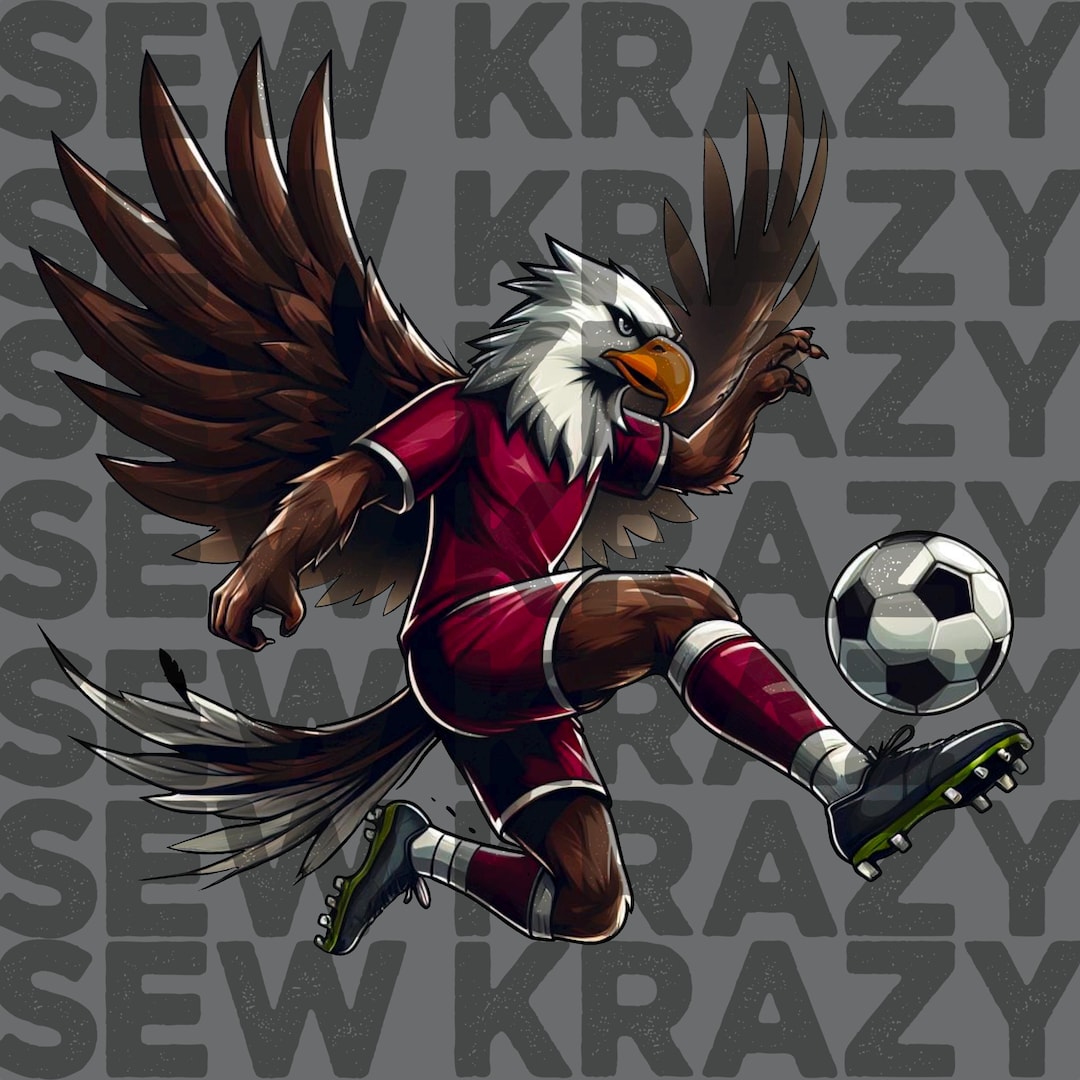 Eagles Maroon Soccer Mascot PNG, Eagle Maroon Mascot, Eagle Futbol ...
