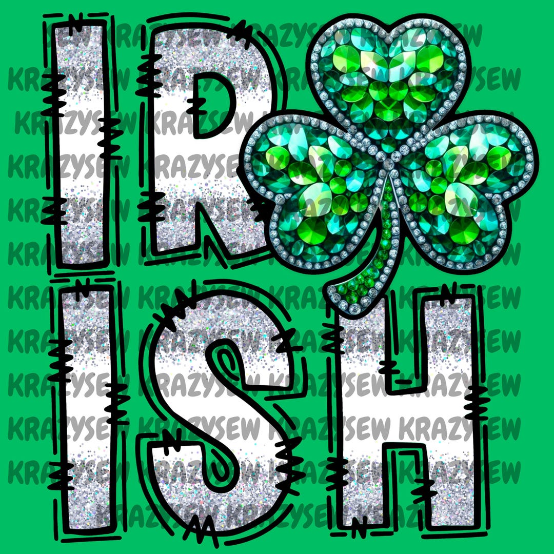 Irish Rhinestone Mascot PNG, Girly Irish Mascot PNG, Irish School ...