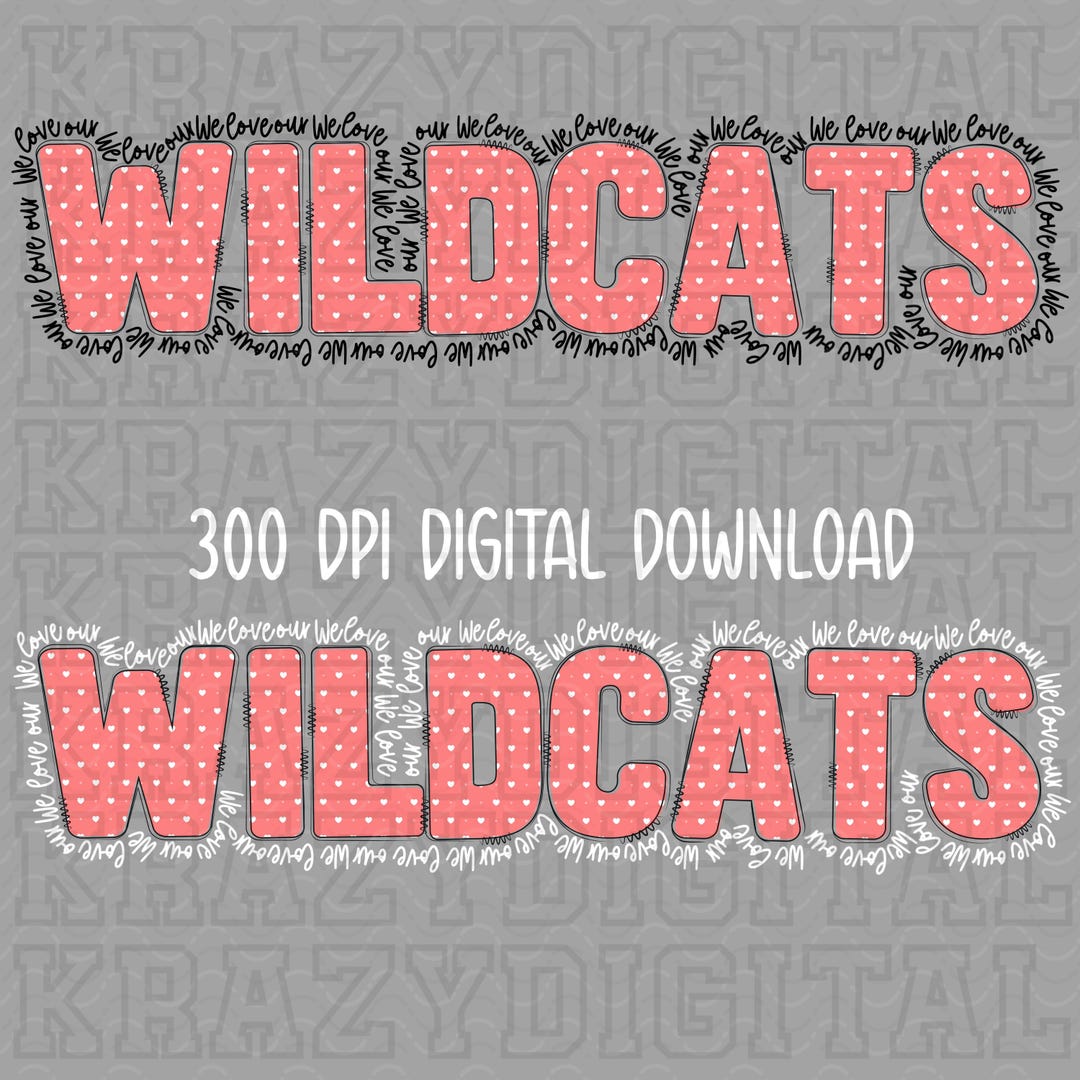 Wildcat Spirit PNG, We Love Our Wildcats, Little Sister Digital ...