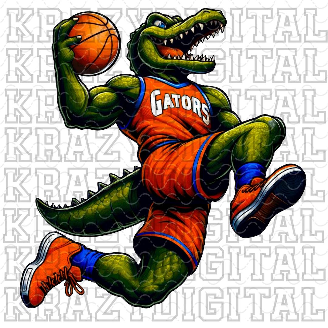 Alligator Basketball PNG, Blue Orange Alligator Boy Design, Crocodile ...