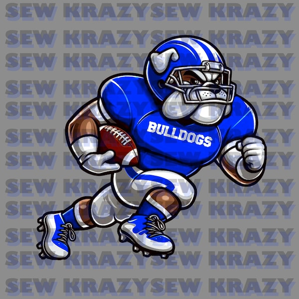 Royal Blue Bulldog Mascot Png - Etsy