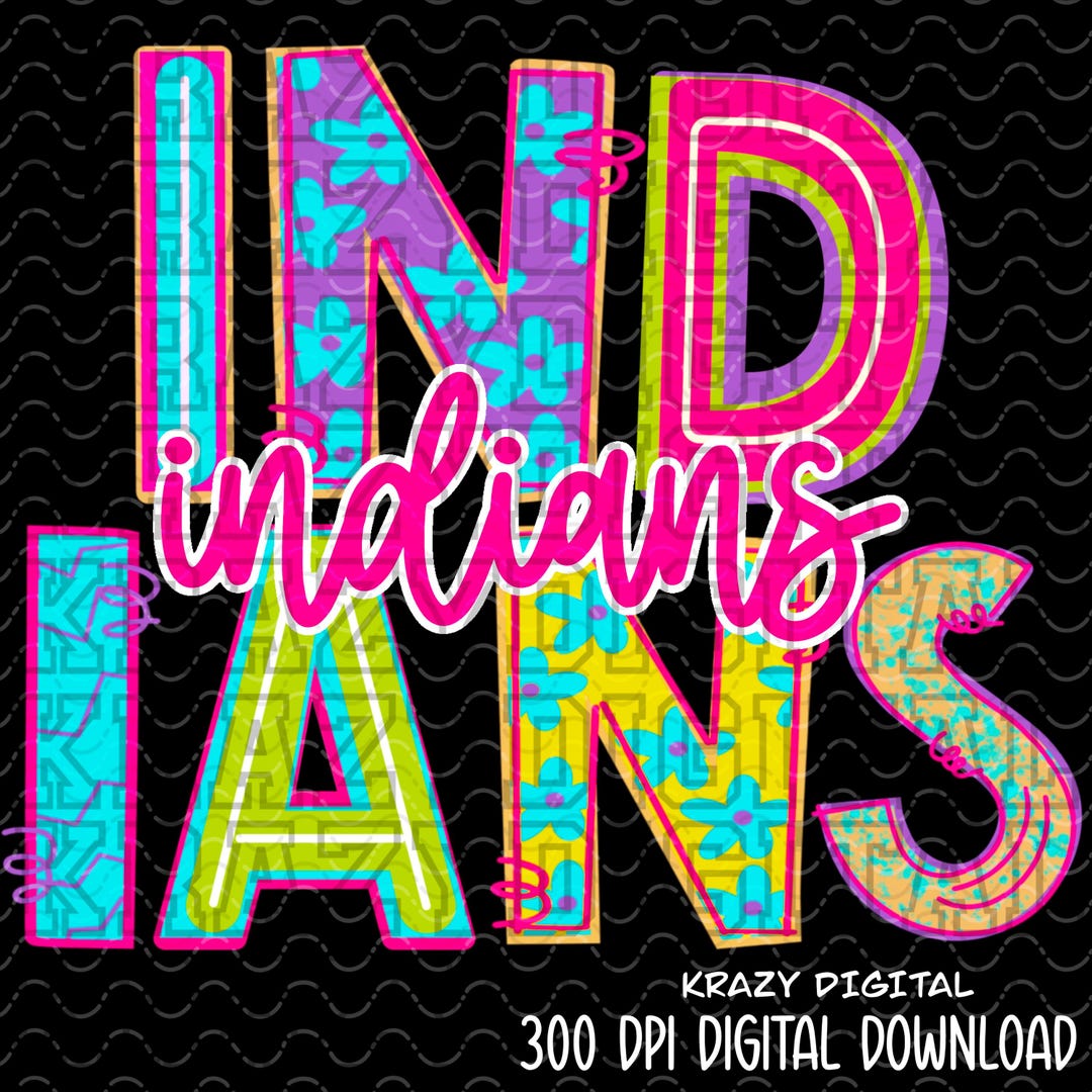 Neon Indians Sketch Font PNG, Indians Sister Spirit Digital File ...