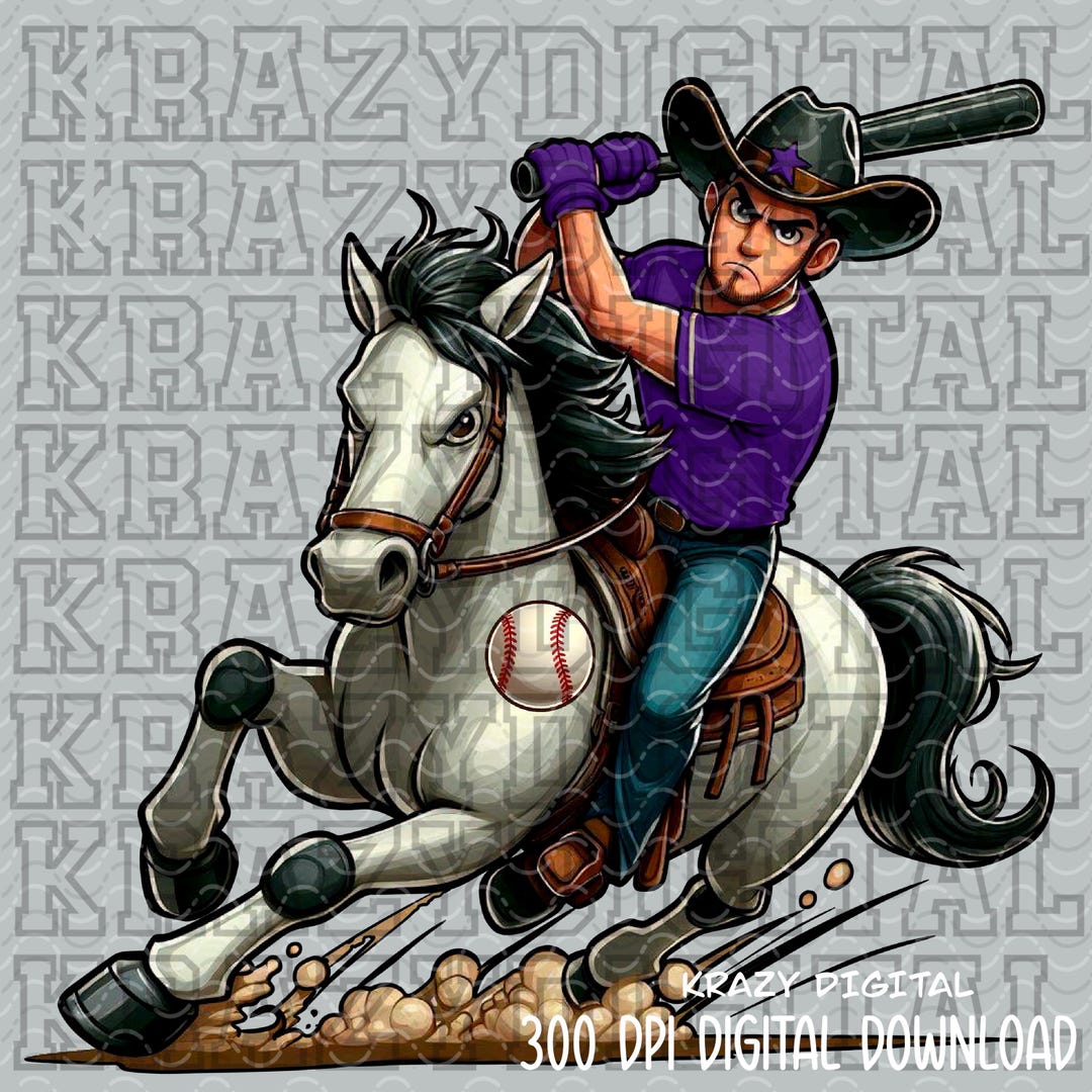 Cowboy Baseball PNG, Country Sports Theme, Bucking Bronco Sports Shirt ...
