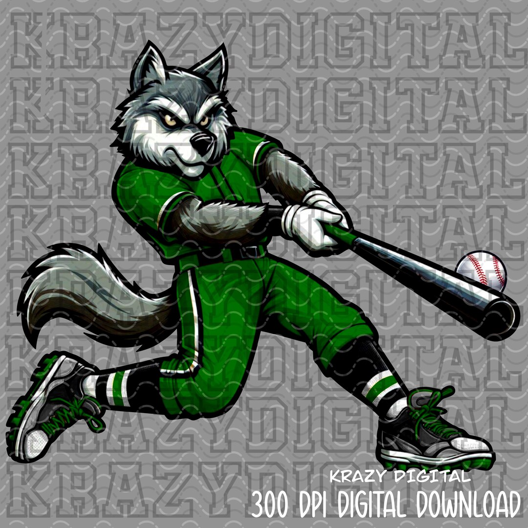 Red Wolf Baseball Design, Wolf Baseball PNG, Red Timber Wolf File, Wolf ...