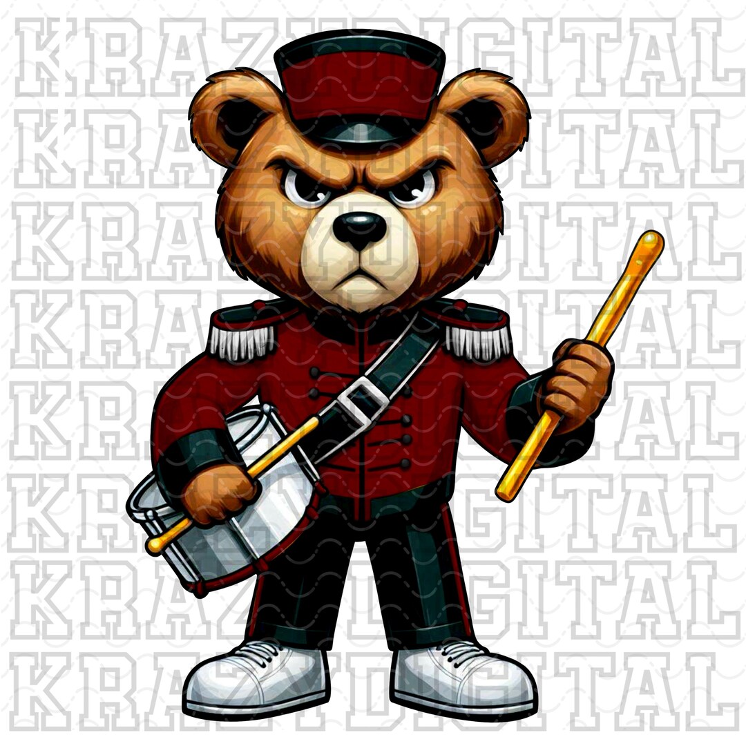 Maroon Bears Band PNG, Maroon Bears Mascot Digital Design, Bears ...
