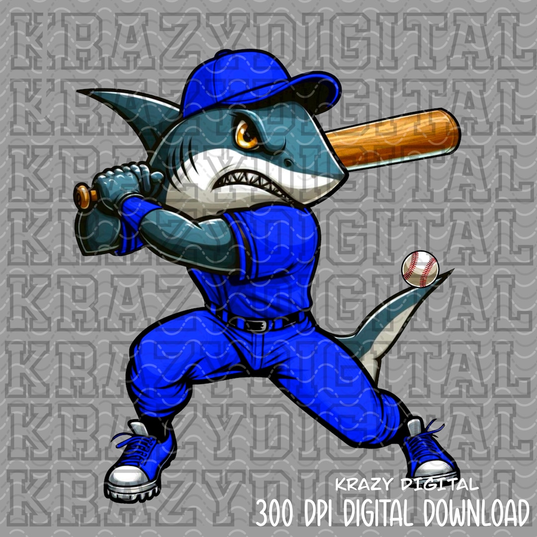 Sharks Baseball PNG, Girls Blue Shark Baseball Design, Aquarium Field ...