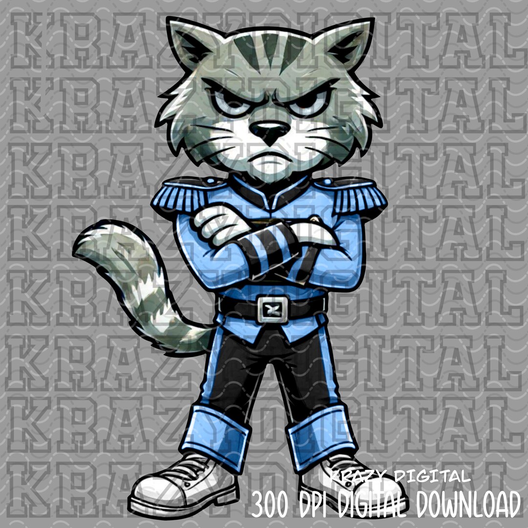 Wildcat Light Blue Band PNG, Wildcat Marching Band Artwork, Wildcat ...