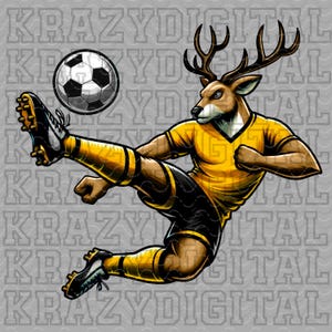 Bucks Soccer Mascot PNG, Yellow Deer School Mascot PNG, Bucks Mascot ...