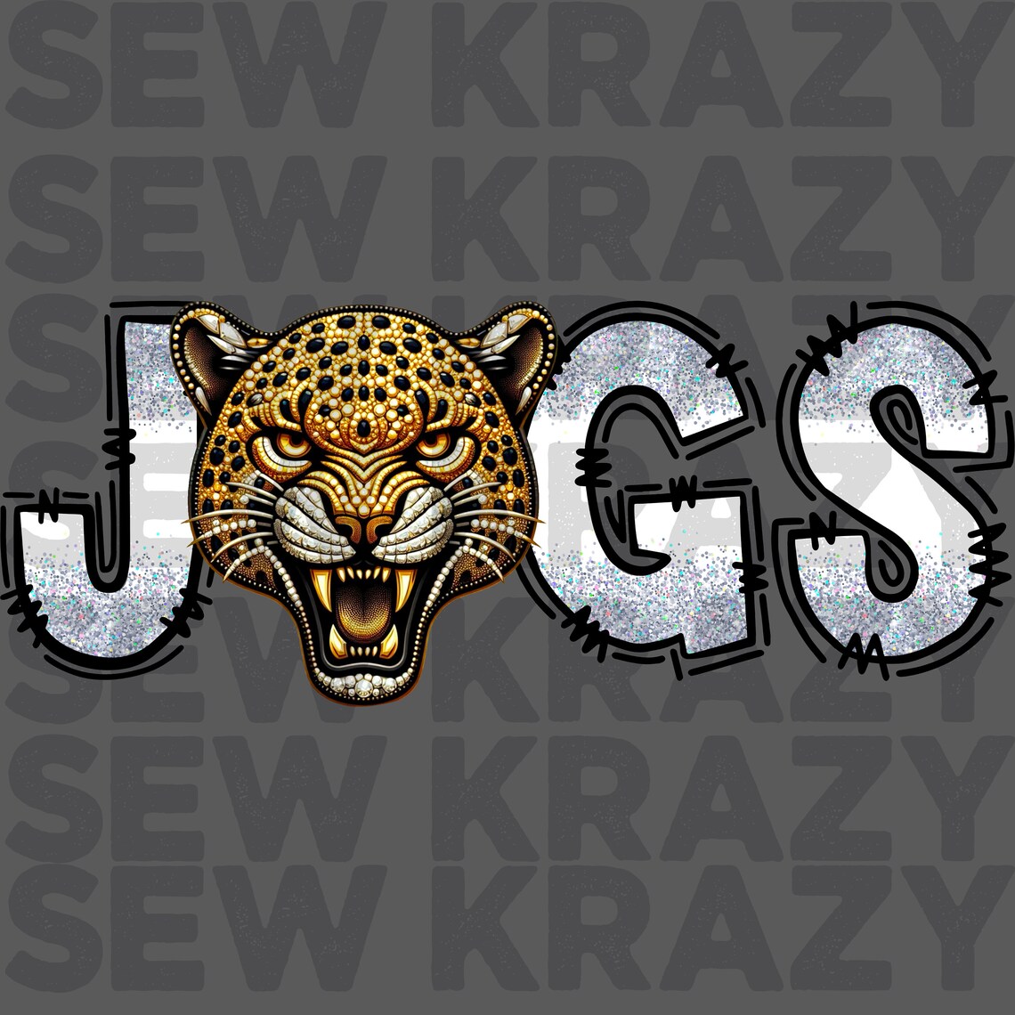 Jaguar Rhinestone Mascot PNG, Jaguar Faux Rhinestone Mascot PNG ...