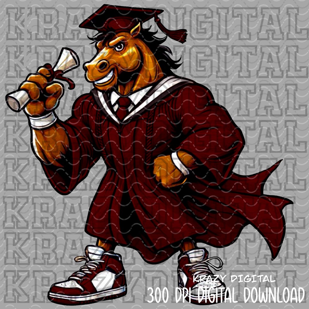 Maroon Bronco Senior Mascot PNG, Stallion Graduate , Little Brother ...