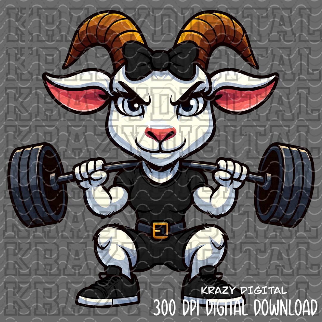 Goat Powerlifting PNG, Black Greatest of All Time Award Art, Weight ...