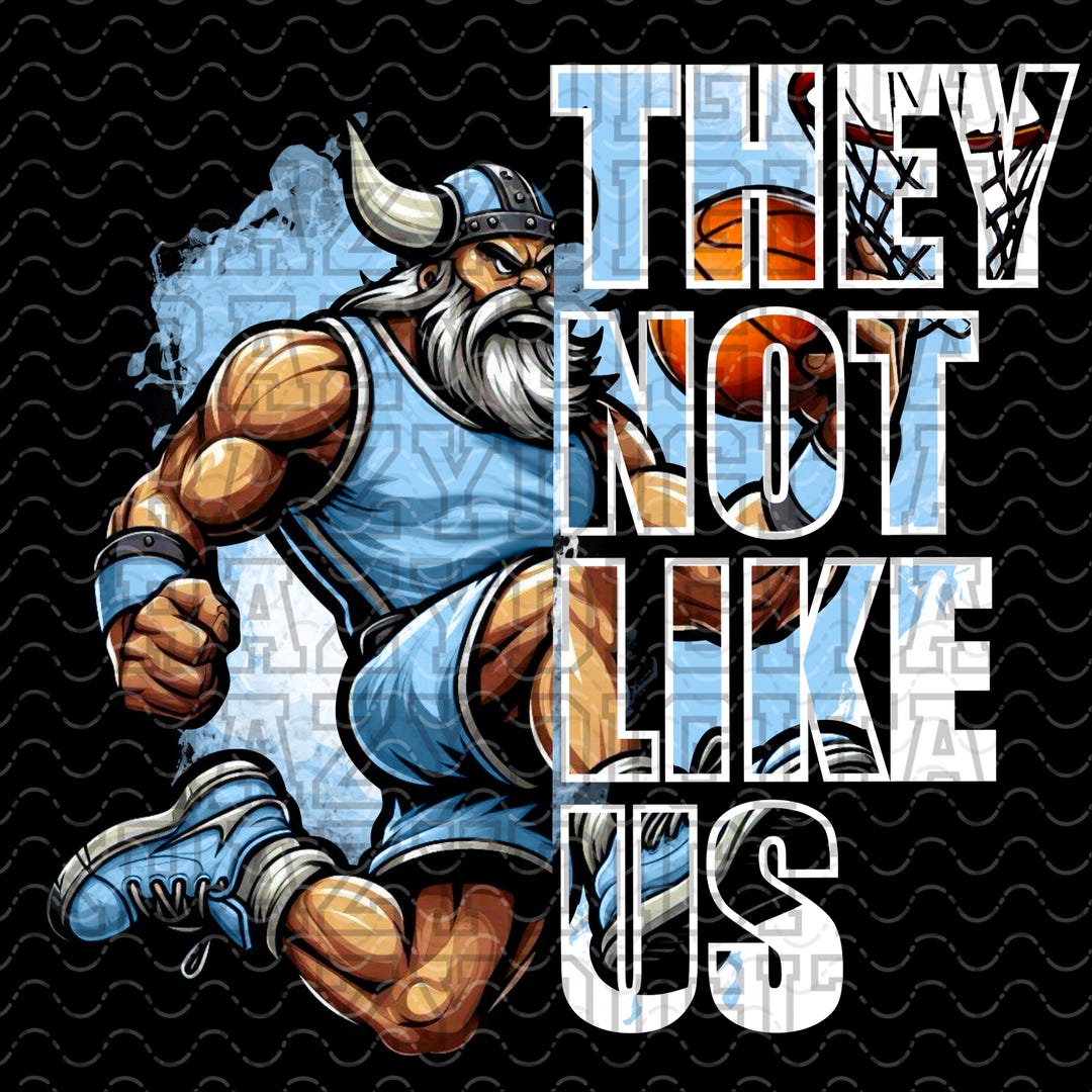 Navy Light Blue Viking Basketball PNG, They Not Like Us Wildcat ...