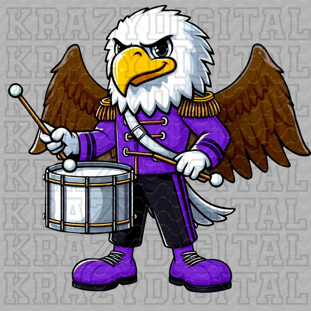 Eagle Purple Marching Band PNG, Eagle Drum Marching PNG, Eagle Band ...