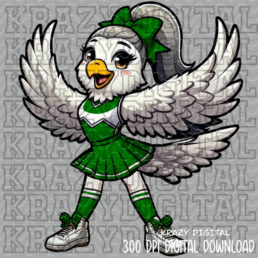 Falcons Cheer PNG, Green Falcons Cheerleader, Cute Spirit Shirt Design ...