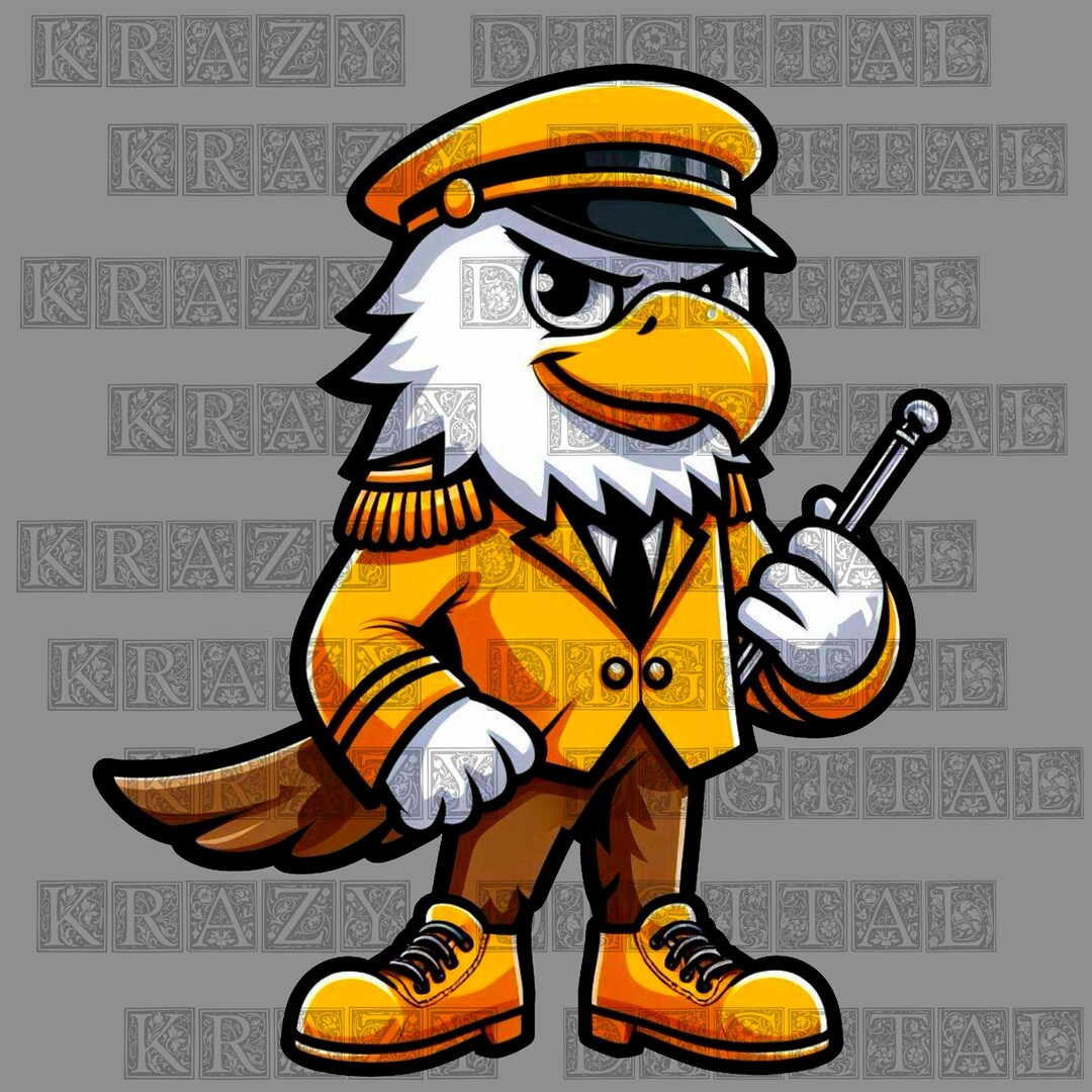 Eagle Yellow Marching Band PNG, Eagle Drum Major PNG, Eagle Band ...