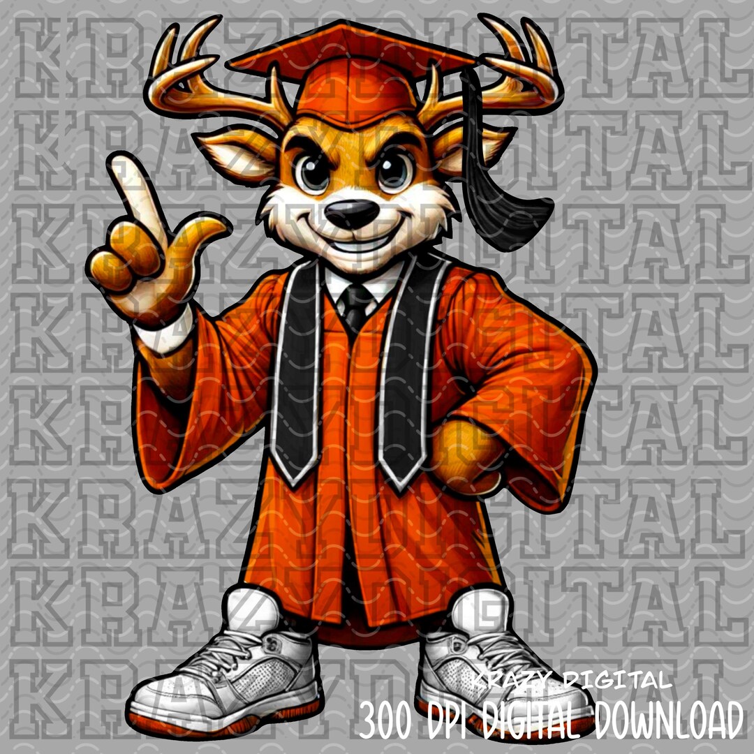Bucks Orange Senior PNG, Orange Graduate School Mascot PNG, Bucks ...