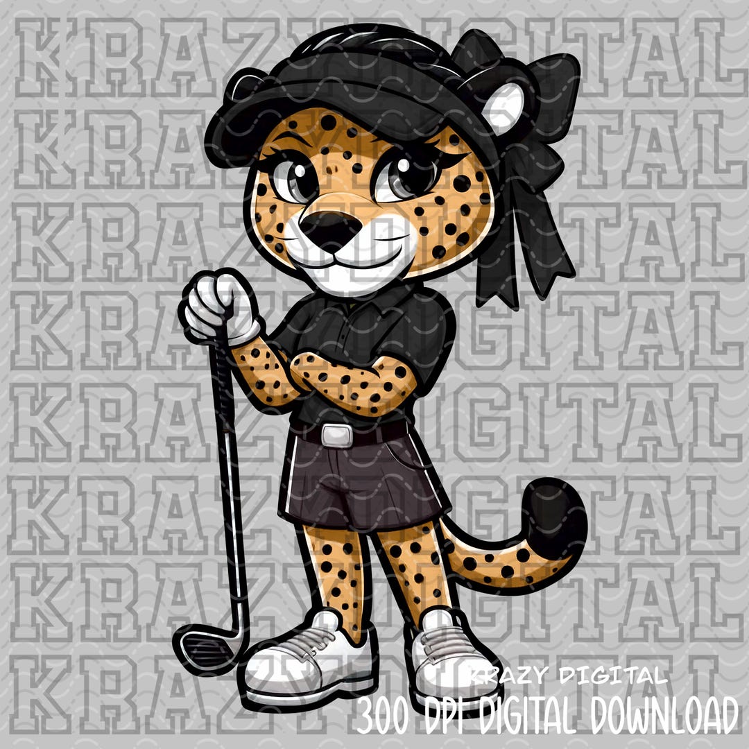 Lady Jaguar Golf PNG, Black Jags Mascot, Sibling Golf Jags Athletics ...