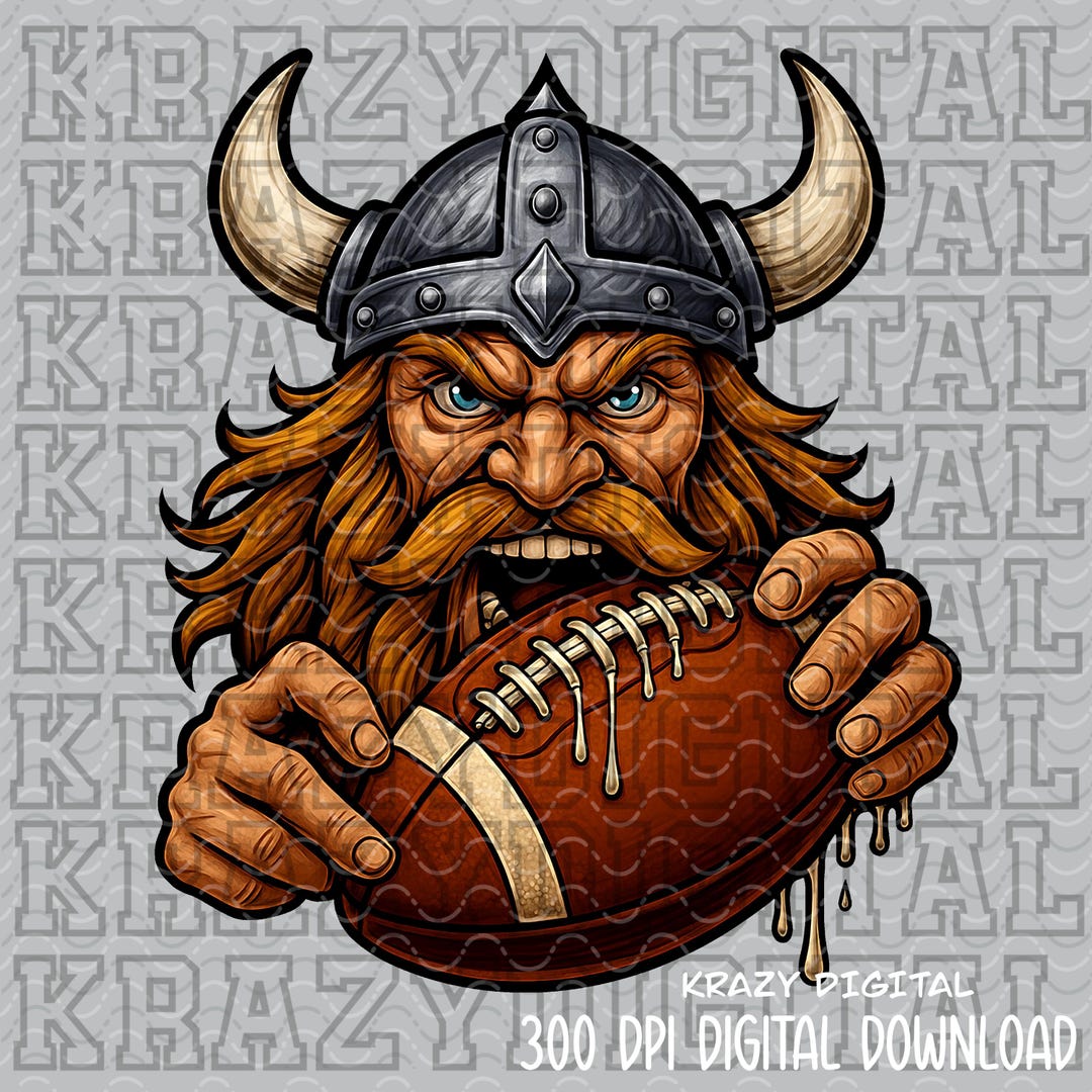 Vikings Football PNG, Fierce Viking Spirit Shirt Design, Biting ...