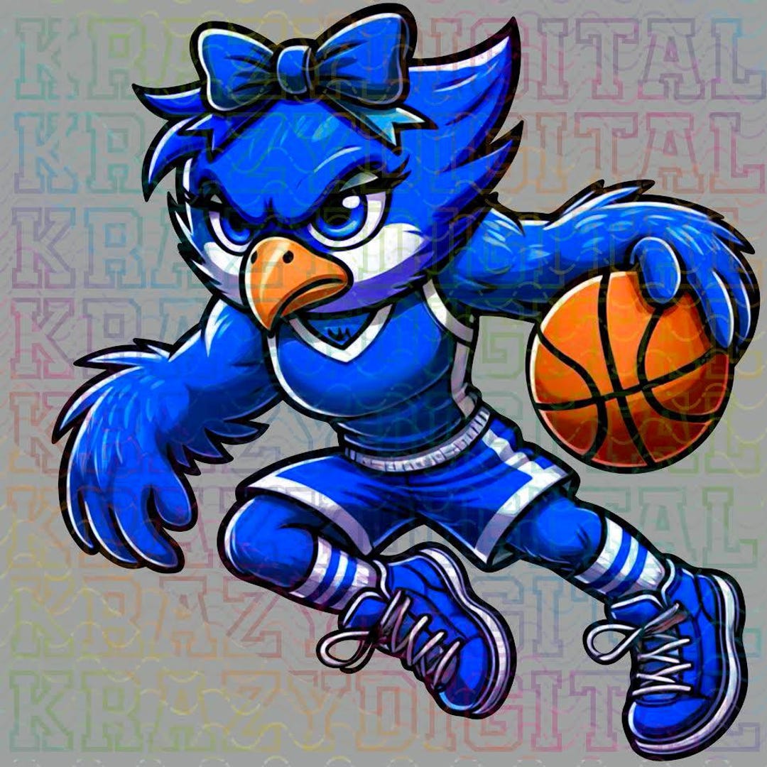 Bluejay Basketball Mascot PNG, Strong Blue Bird Sports File, Bluejay ...