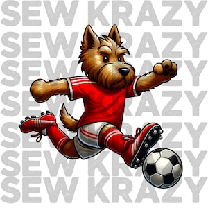 Scottie Mascot Soccer PNG, Red Scottie Soccer Mascot PNG, Scottie ...