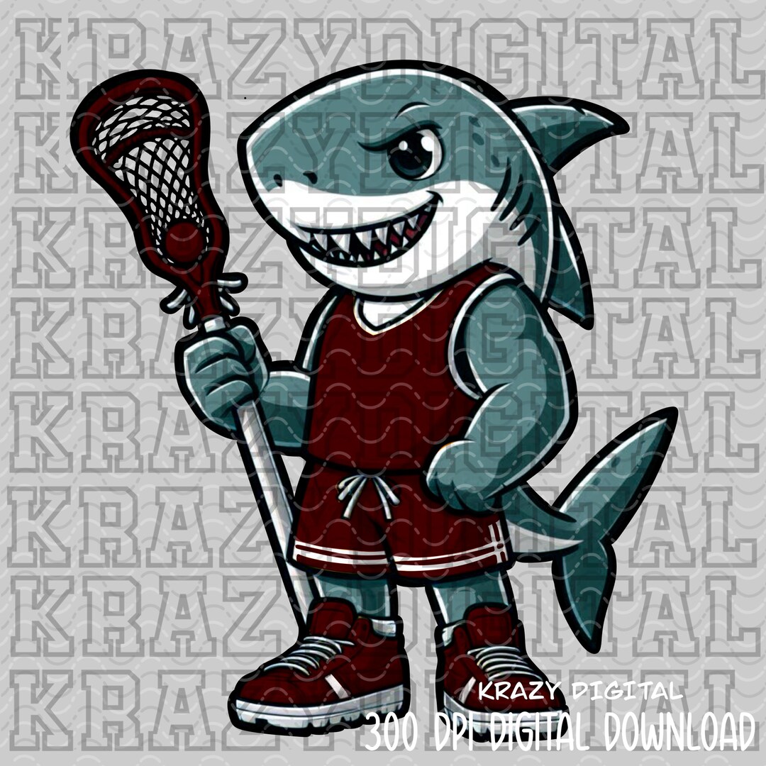 Sharks Lacrosse PNG, Boys Maroon Shark Lacrosse Mascot Design, Aquarium ...