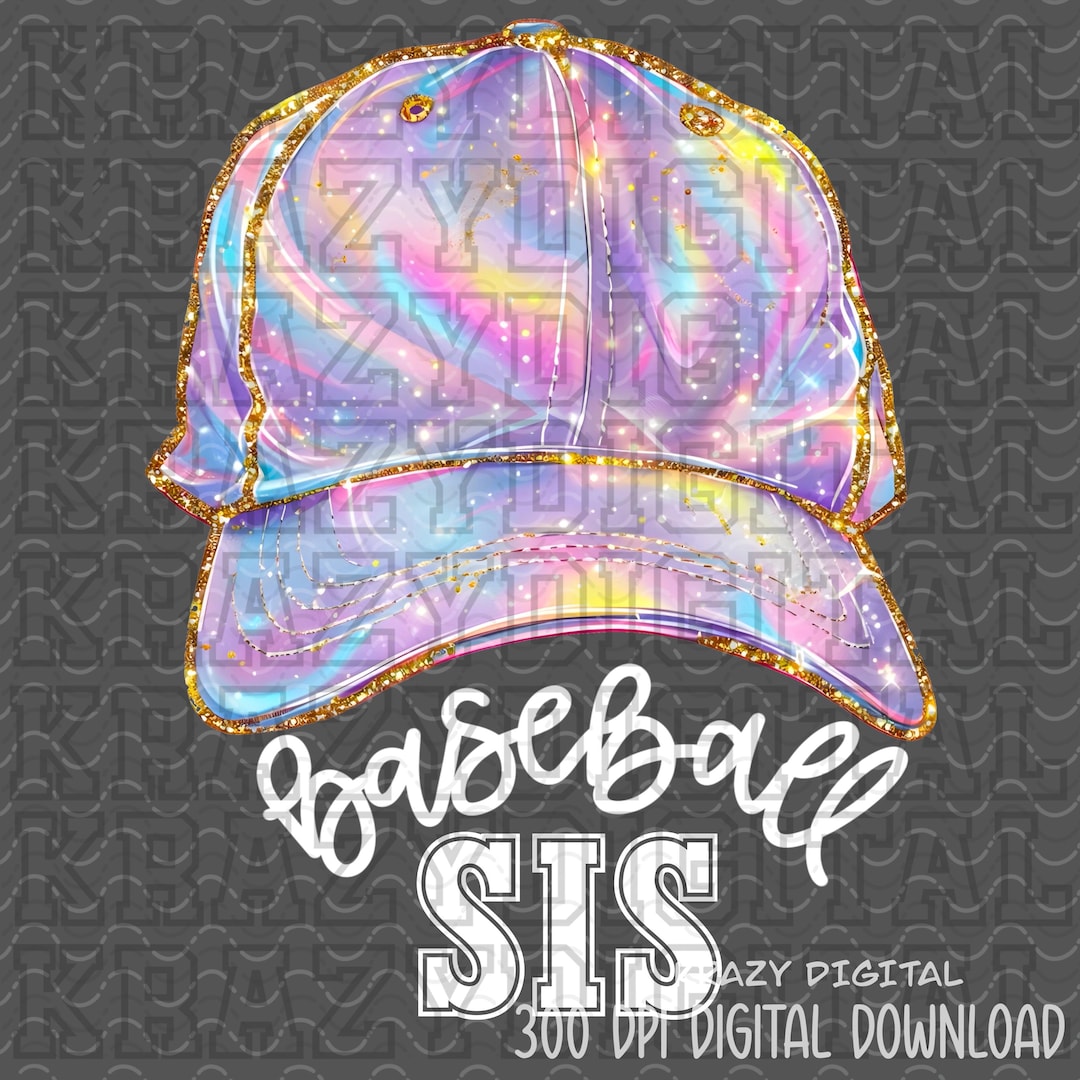 Holographic Baseball Sister Cap PNG, Shiny Pink Baseball Hat, Cute ...