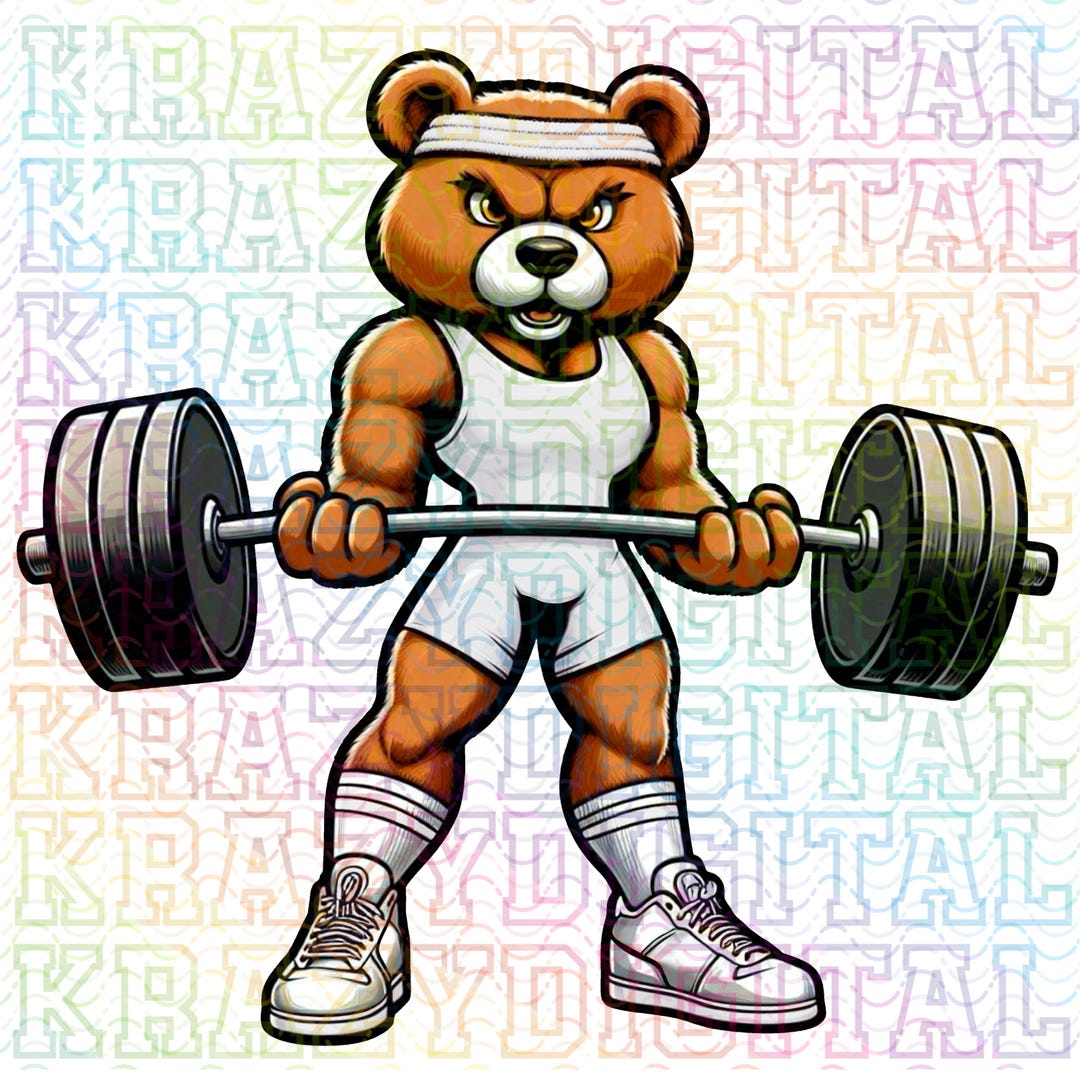 Blue Bears Powerlifting PNG, Bears Mascot Digital Design, Blue Girl ...