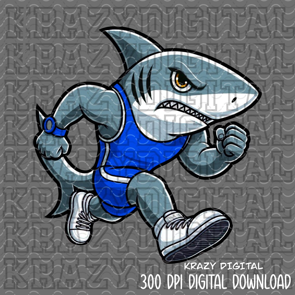 Sharks Cross Country PNG, Boys Blue Shark Track Mascot Design, Aquarium ...