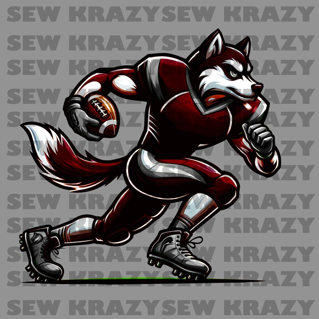 Husky Maroon Football Mascot PNG, Maroon Husky Mascot Boy Design, Husky ...