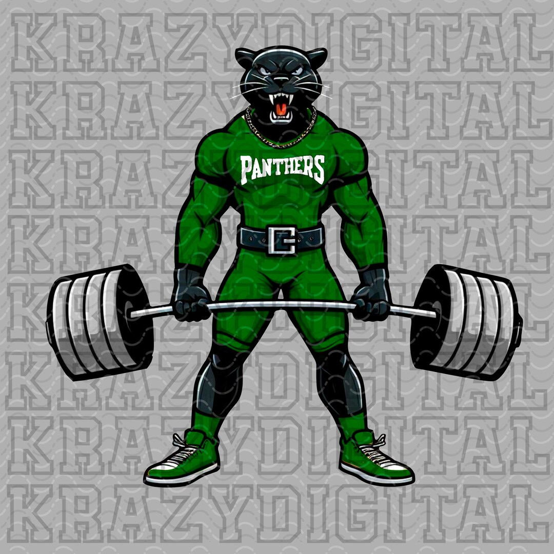 Panther Green Powerlifting PNG, Panther Weight Trainging Digital File ...
