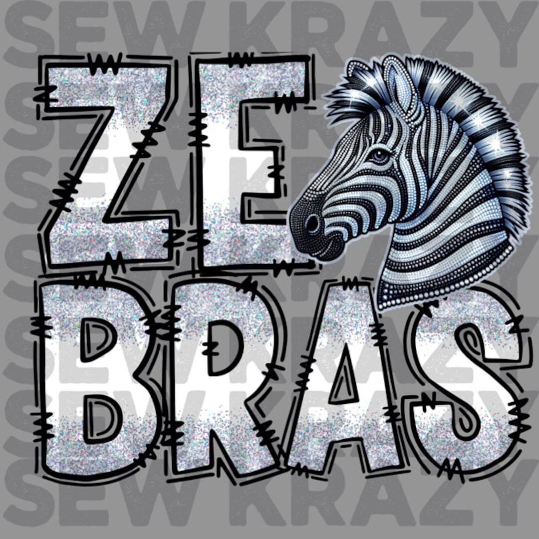 Zebra Rhinestone Mascot PNG, Zebra Faux Rhinestone Mascot PNG, Zebra ...