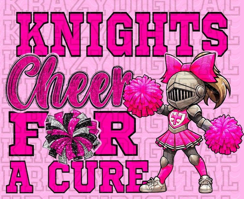 Knights Pink Cheer for A Cure PNG, Breast Cancer Awareness, Fox October ...