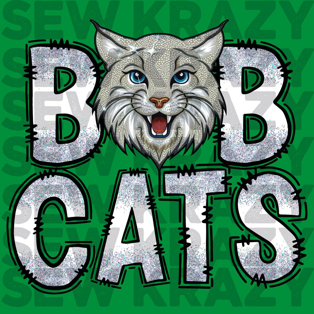 Bobcats Rhinestone Mascot PNG, Bobcat School Mascot, Bobcat Girly ...