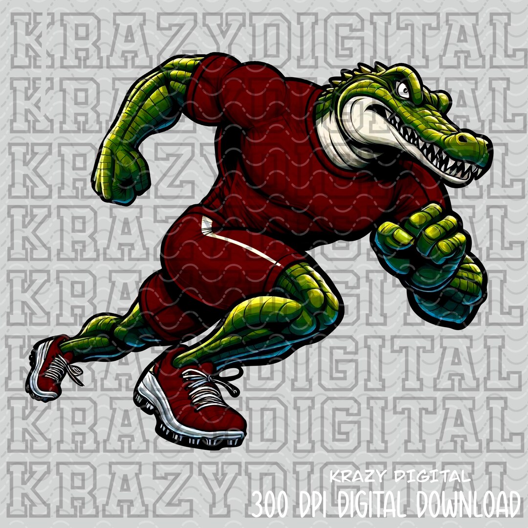 Alligator Track PNG, Maroon Crocadile Spirit, Mom Spirit Shirt Art ...