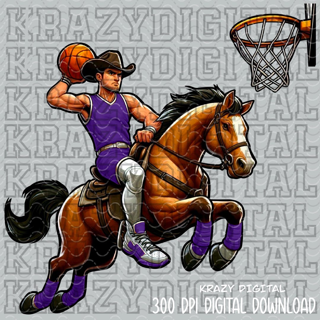 Cowboy Basketball PNG, Country Sports Theme, Bucking Bronco Sports ...