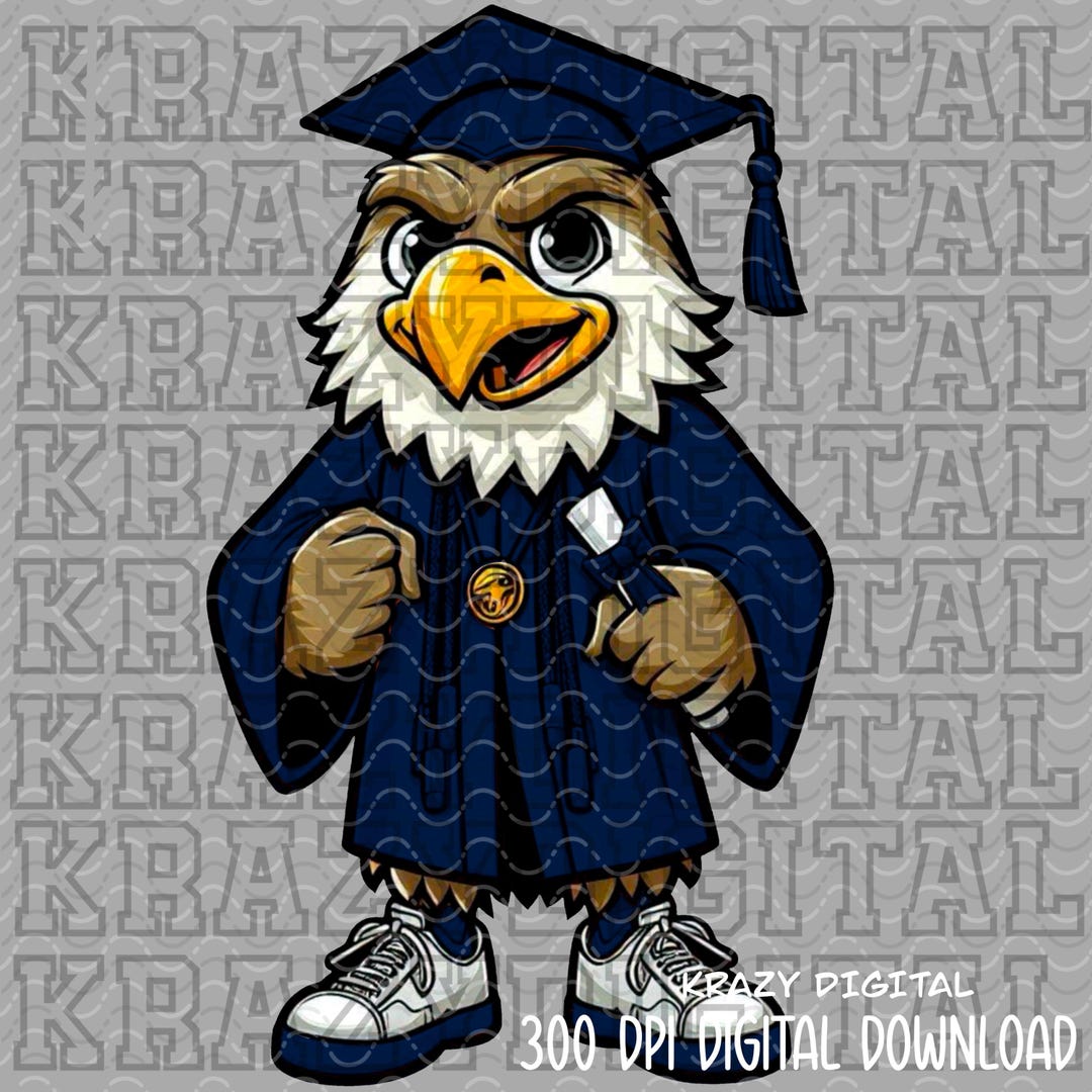 Falcon Senior Mascot PNG, Navy Falcon Graduation School Mascot PNG ...