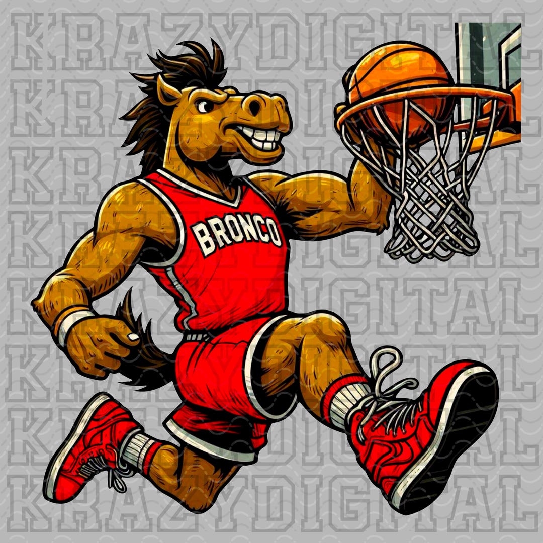 Red Bronco Basketball PNG, Red Bronco Boy Basketball, Red Bronco ...