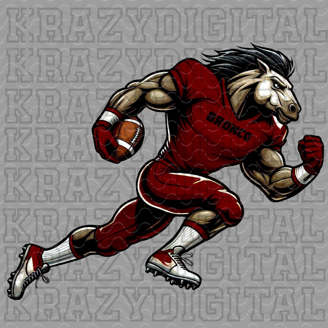 Maroon Bronco Football PNG, Maroon Bronco Boy Design, Maroon Bronco ...