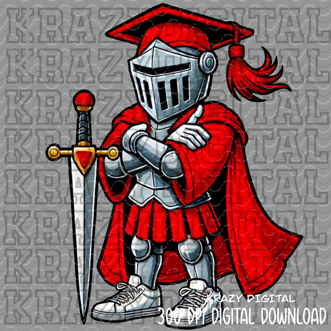 Gladiator Red Graduation PNG, Knight Senior PNG, Gladiator Red Warrior ...