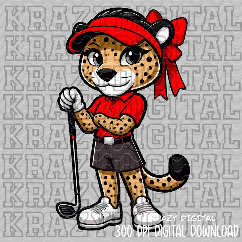 Lady Jaguar Golf PNG, Red Jags Mascot, Sibling Golf Jags Athletics ...