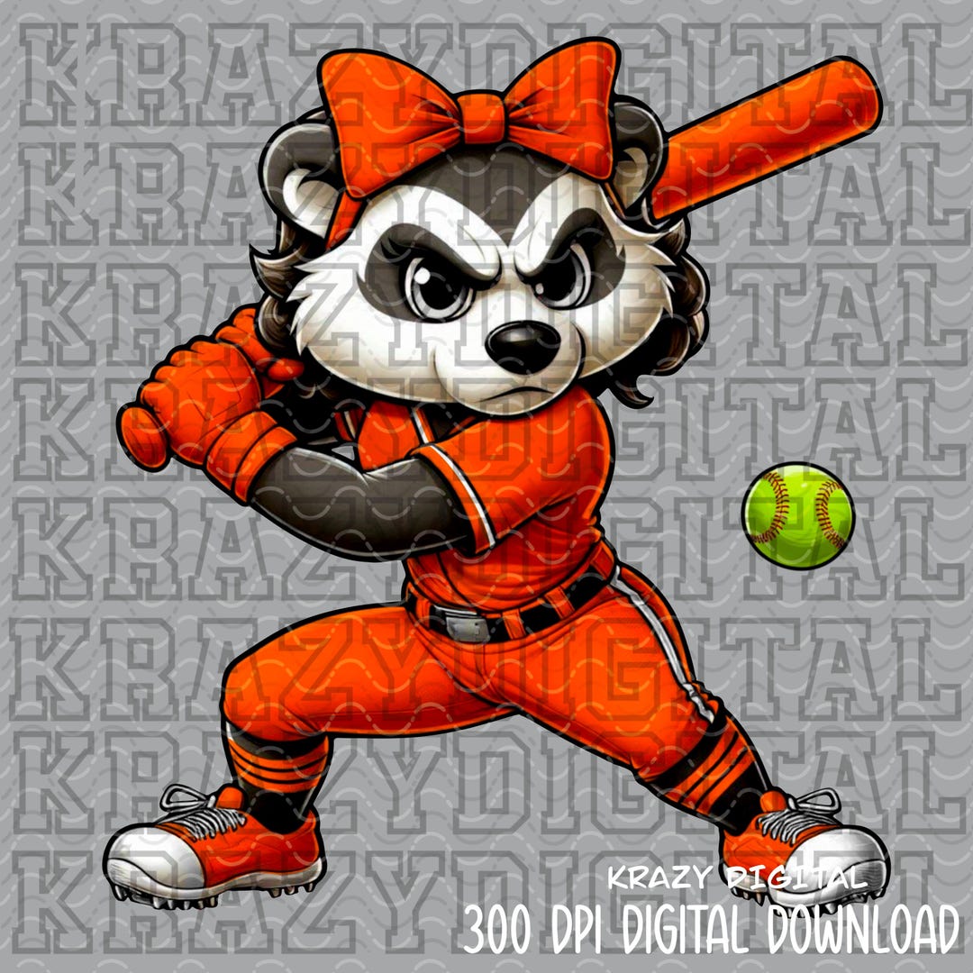 Lady Badgers Orange Softball PNG, Little Sister Spirit Design, Playoff ...