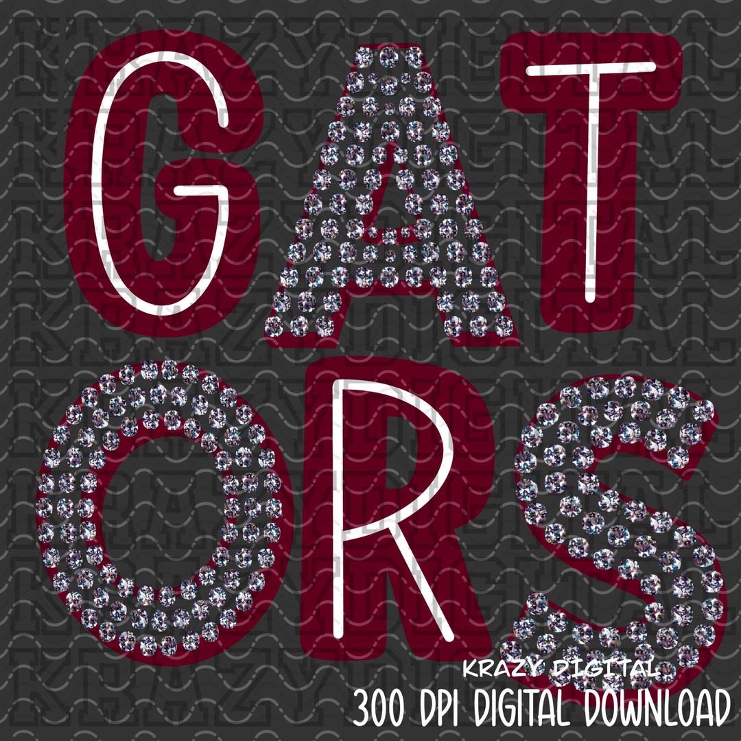 Maroon Gators Diamond Cut Mascot PNG, Gator Girly Mascot, Gator Faux ...