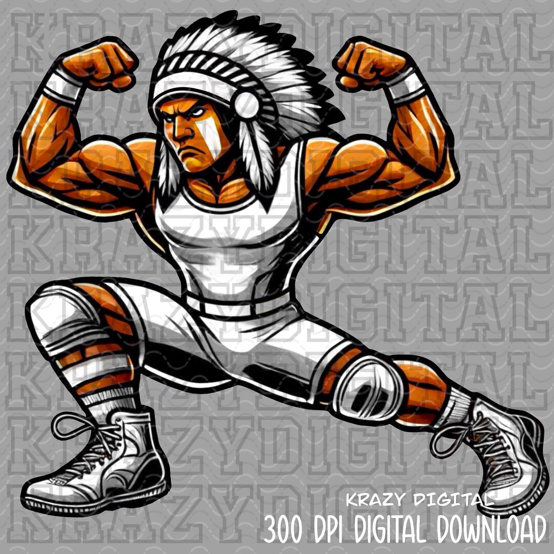 White Indian Wrestling Mascot PNG, Boy Indian Sports PNG, Wrestling ...