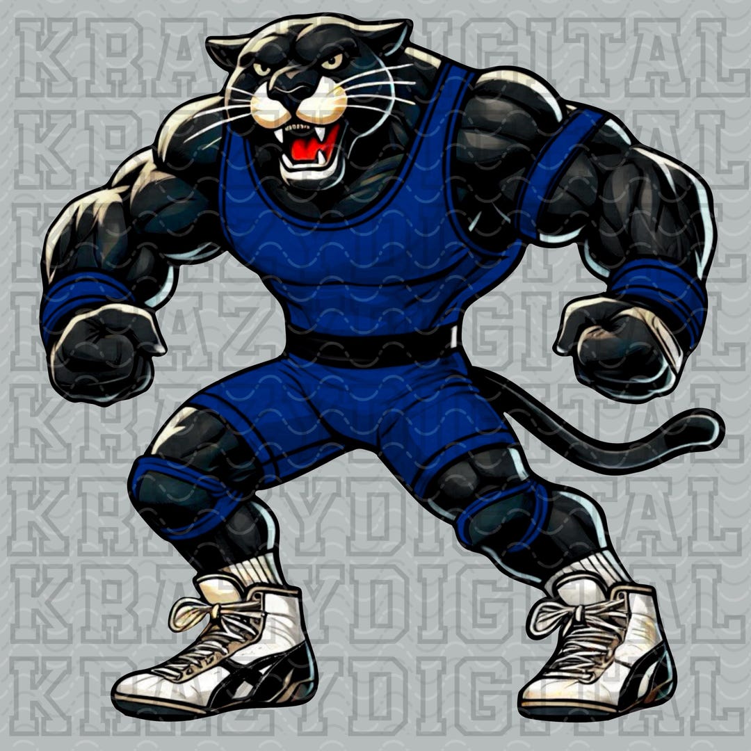 Panther Navy Wrestling PNG, Navy Panther Wrestler Digital File ...