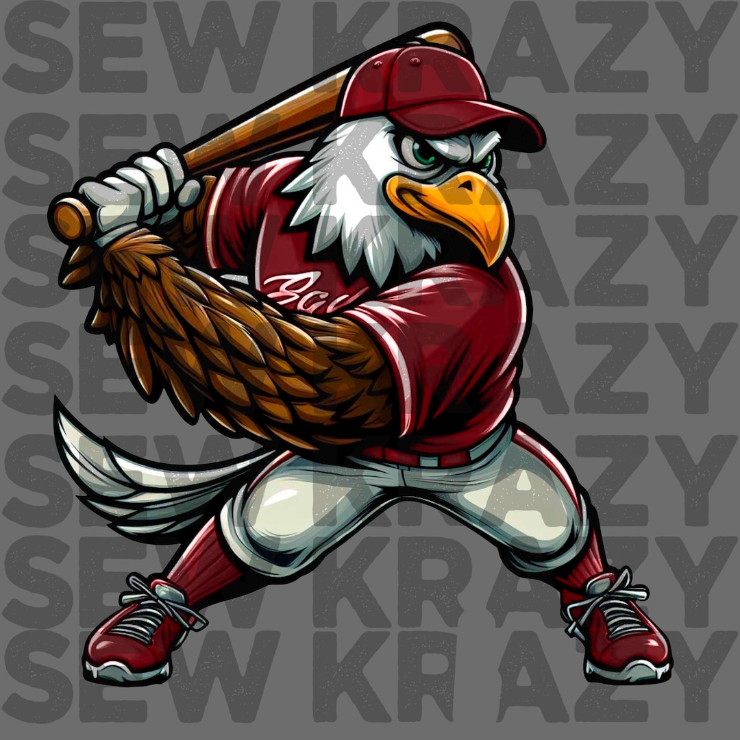 Eagles Maroon Baseball Mascot PNG, Eagle Boy Mascot, Eagle Baseball ...