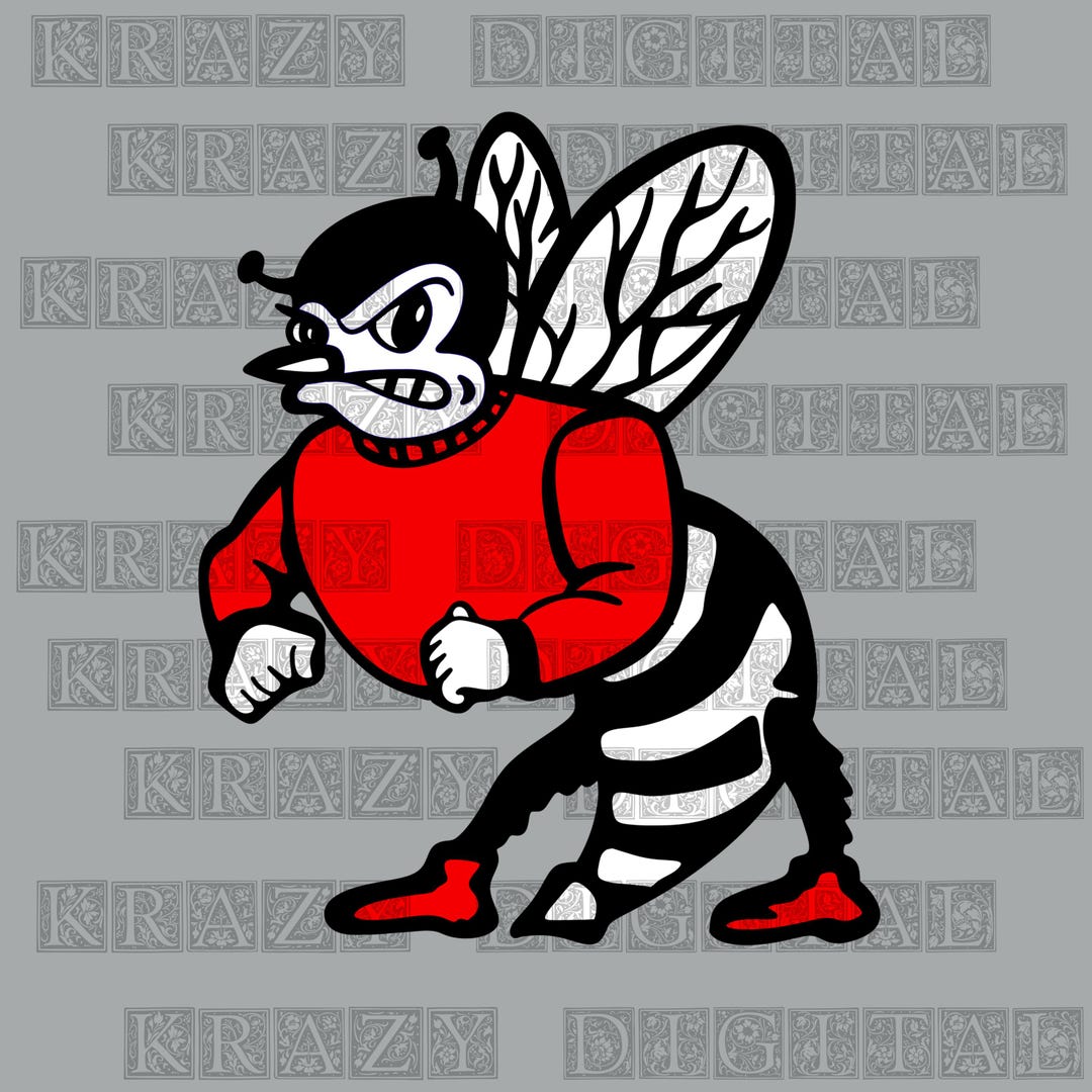 Red Hornets Mascot PNG, Jackets Fierce Mascot, Red Hornet School Mascot ...