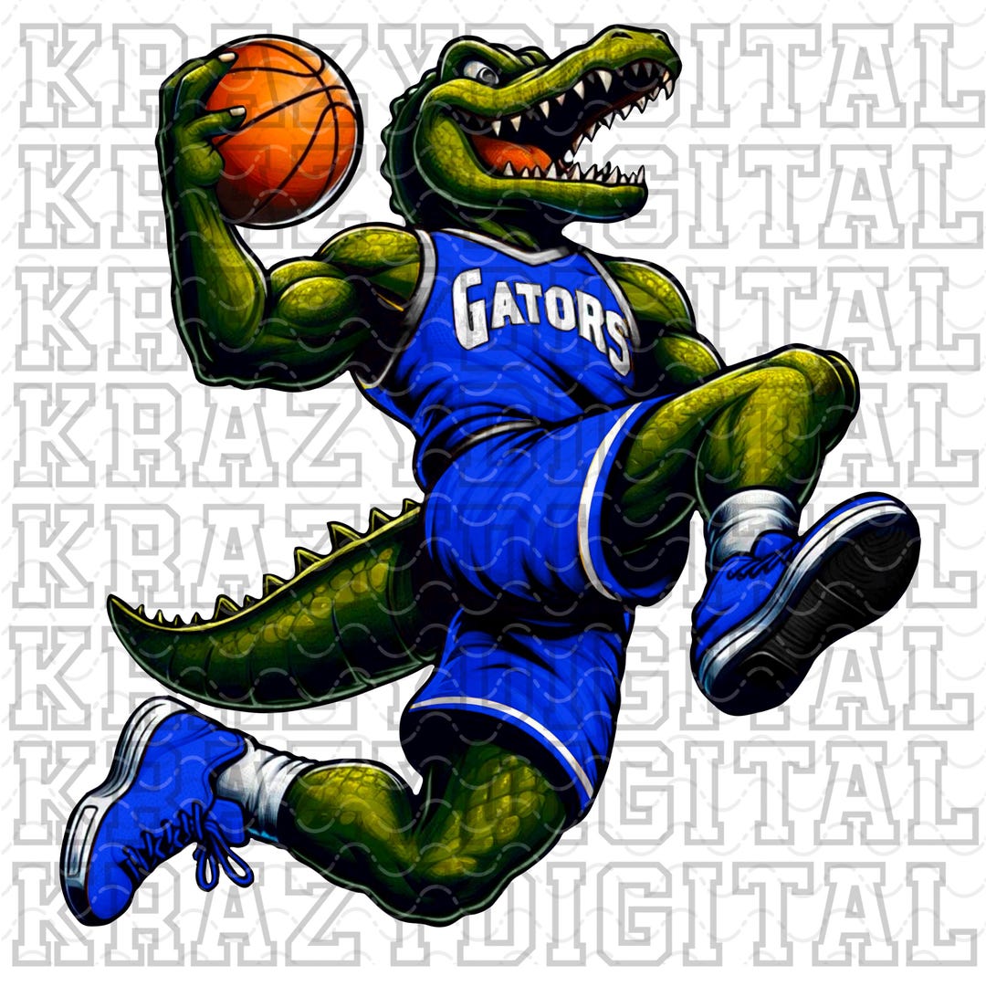 Blue Alligator Basketball PNG, Blue Alligator Boy File, Crocodile ...