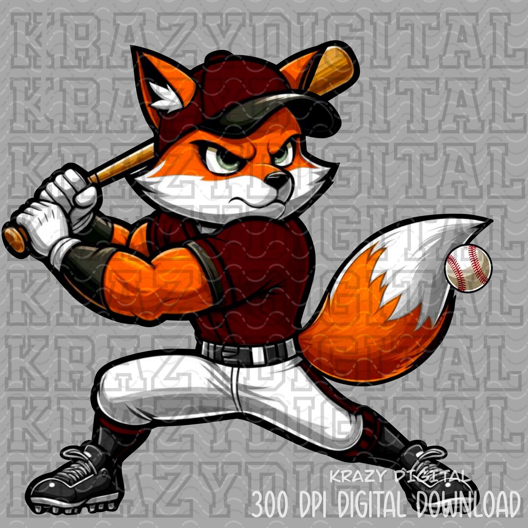 Fox Maroon Baseball PNG, Fox Tball Boy Design PNG, Maroon Fox School ...